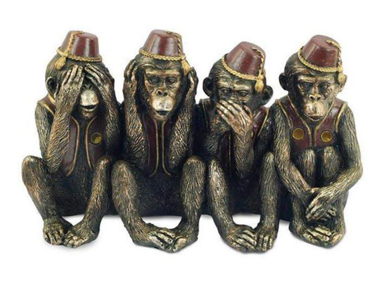 Les singes de sagesse se mettent en 4. | JOURNAL LA CHOUETTE